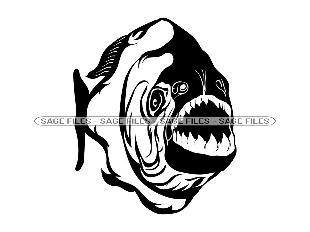Piranha SVG, Fish Svg, Piranha Clipart, Piranha Files for Cricut ...
