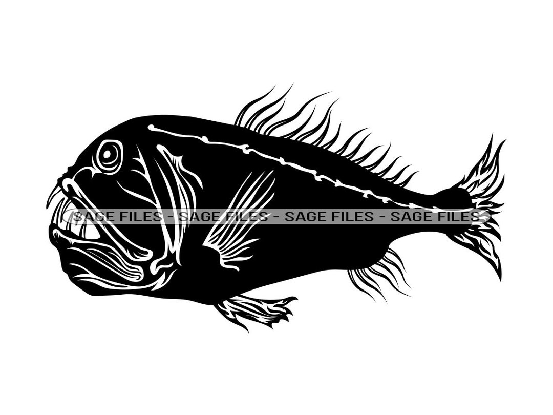 Fangtooth Fish SVG, Ocean Creatures Svg, Fangtooth Clipart, Fangtooth ...