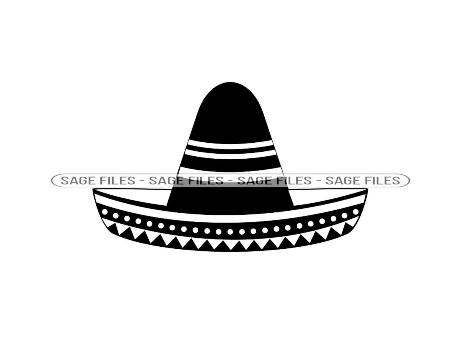 Sombrero Svg Hat Svg Sombrero Cut Files Sombrero Files for - Etsy