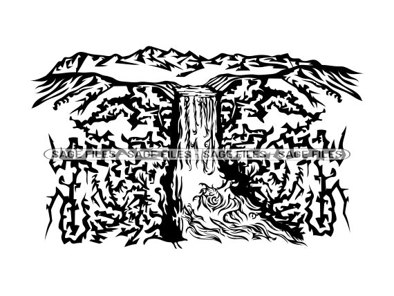 Waterfall 2 SVG Waterfall SVG Water Falls SVG Waterfall - Etsy