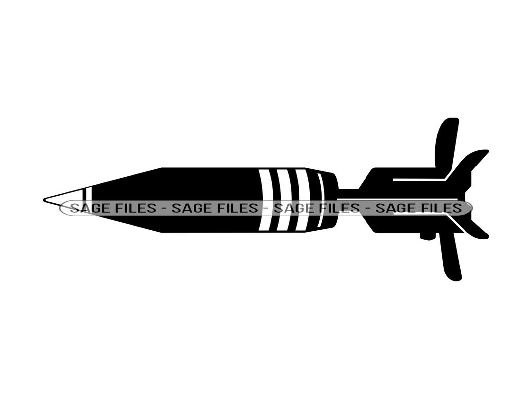 Missile #3 Svg, Missile Svg, Rocket Svg, Bomb Svg, Missile Clipart ...