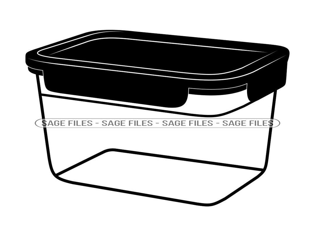 Plastic Food Storage Container #2 SVG, Lunch Box Svg, Take Out Svg ...