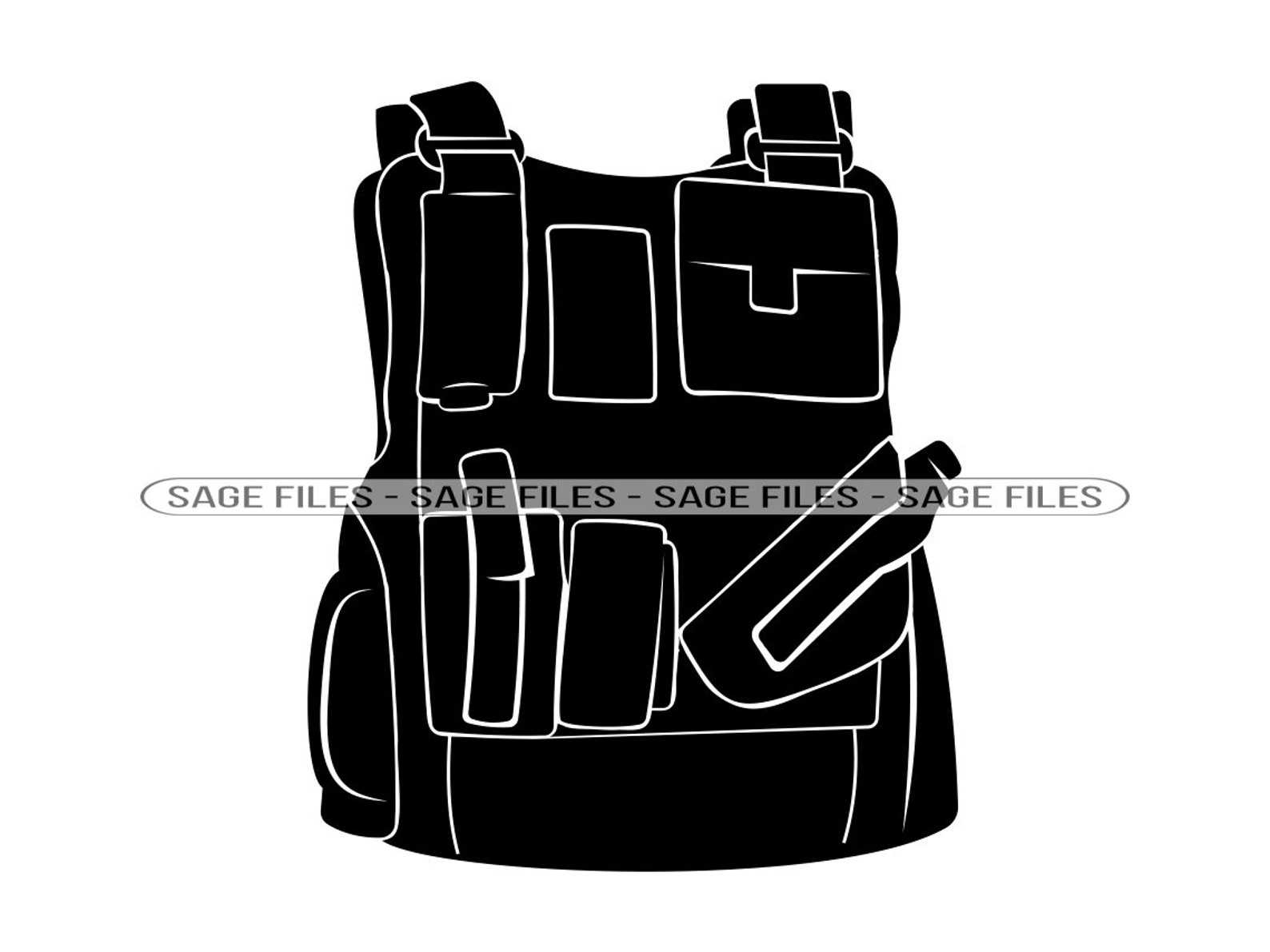 Bulletproof Vest SVG Police Armor Bulletproof Vest Clipart - Etsy
