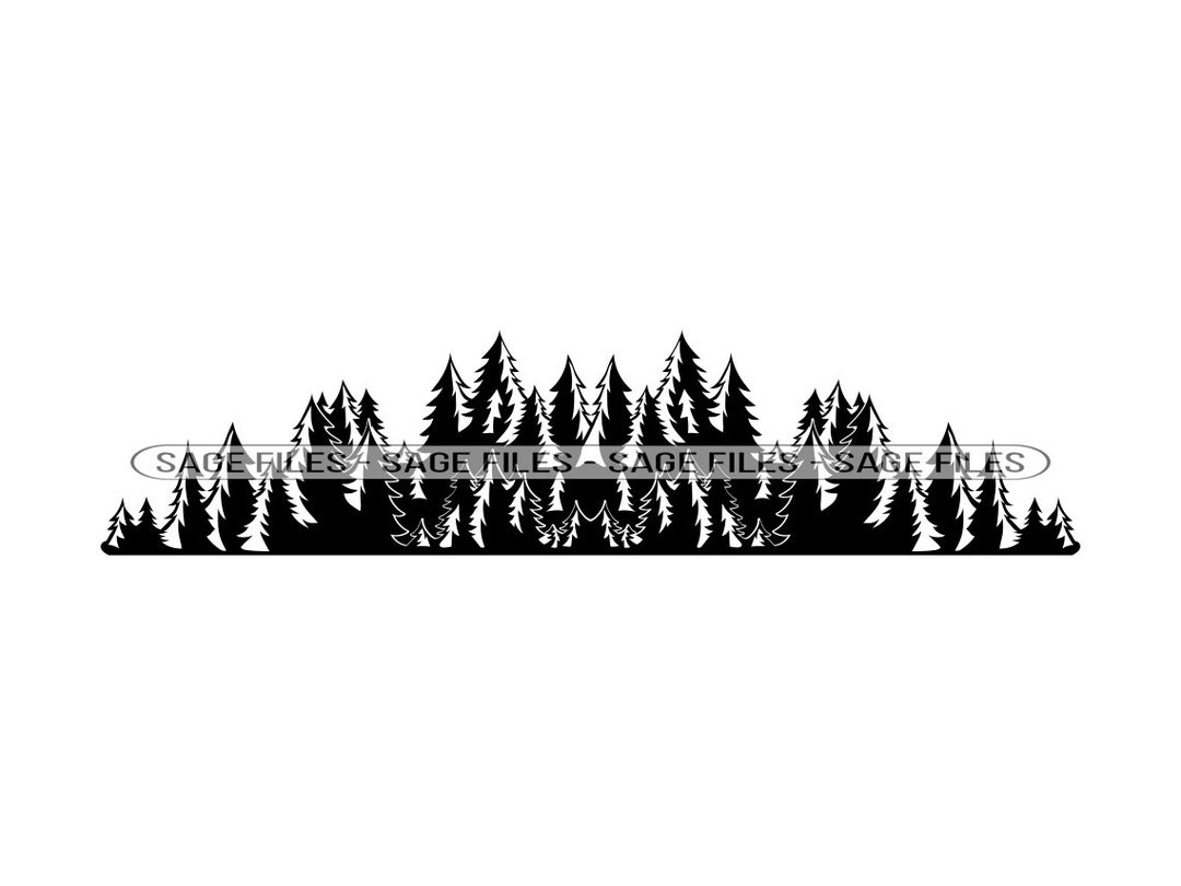 Forest SVG, Woods Svg, Trees Svg, Forest Clipart, Forest Files for ...