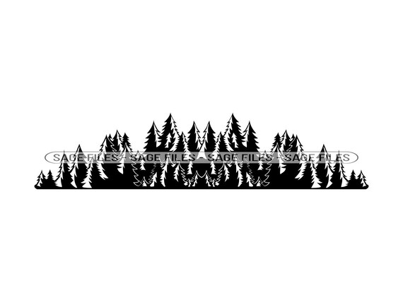 Forest SVG Woods Svg Trees Svg Forest Clipart Forest Files - Etsy