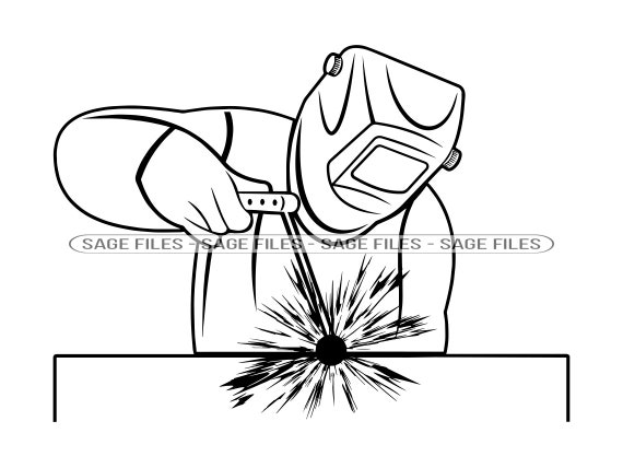 Welder Outline 2 SVG Welder SVG Welding SVG Welder - Etsy