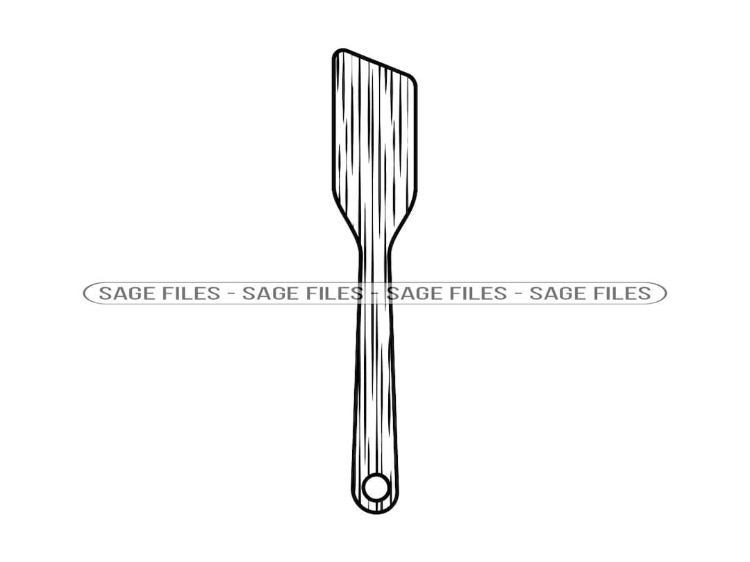 Wooden Spatula #3 SVG, Spatula SVG, Cooking Svg, Kitchen Svg, Spatula ...