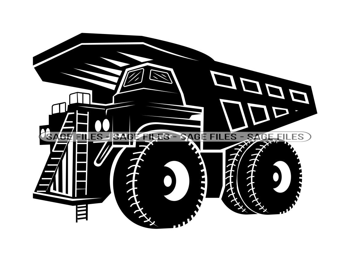 Haul Truck 3 SVG, Heavy Equipment, Haul Truck Clipart, Haul Truck Files ...