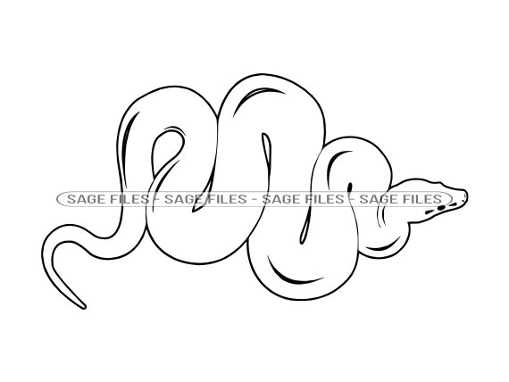 Anaconda Outline 2 SVG Anaconda SVG Snake Svg Python Svg - Etsy