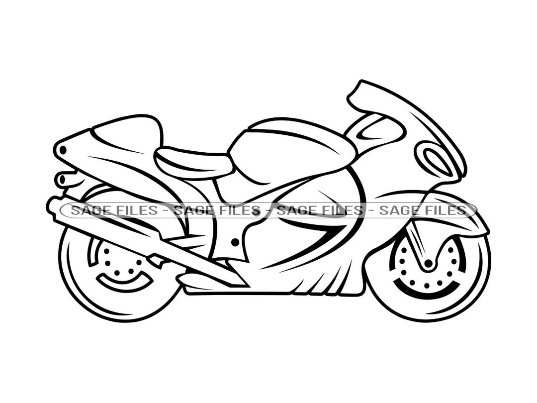 Motorcycle Outline 7 SVG, Motorcycle SVG, Motor Bike Svg, Motorcycle ...