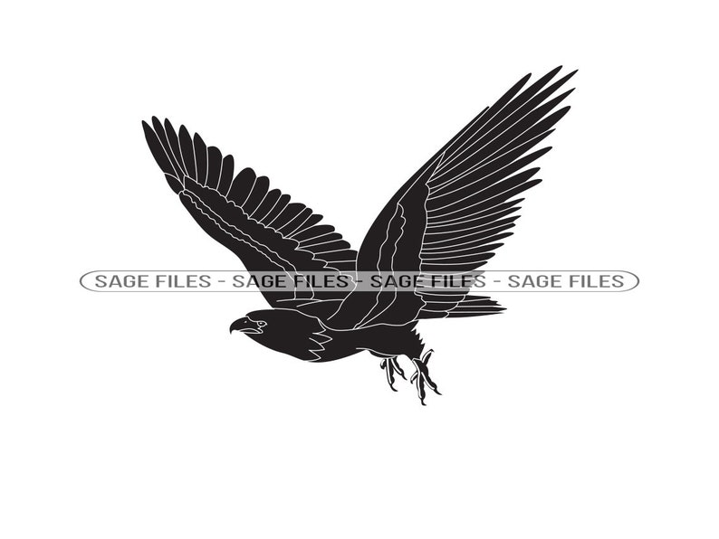 Hawk 2 SVG Hawk Svg Hawk Clipart Hawk Files for Cricut - Etsy