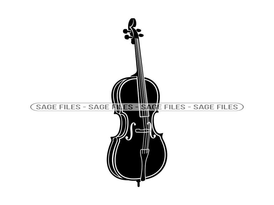 Cello Outline SVG, Cello Clipart, Cello Files for Cricut, Cello Cut ...