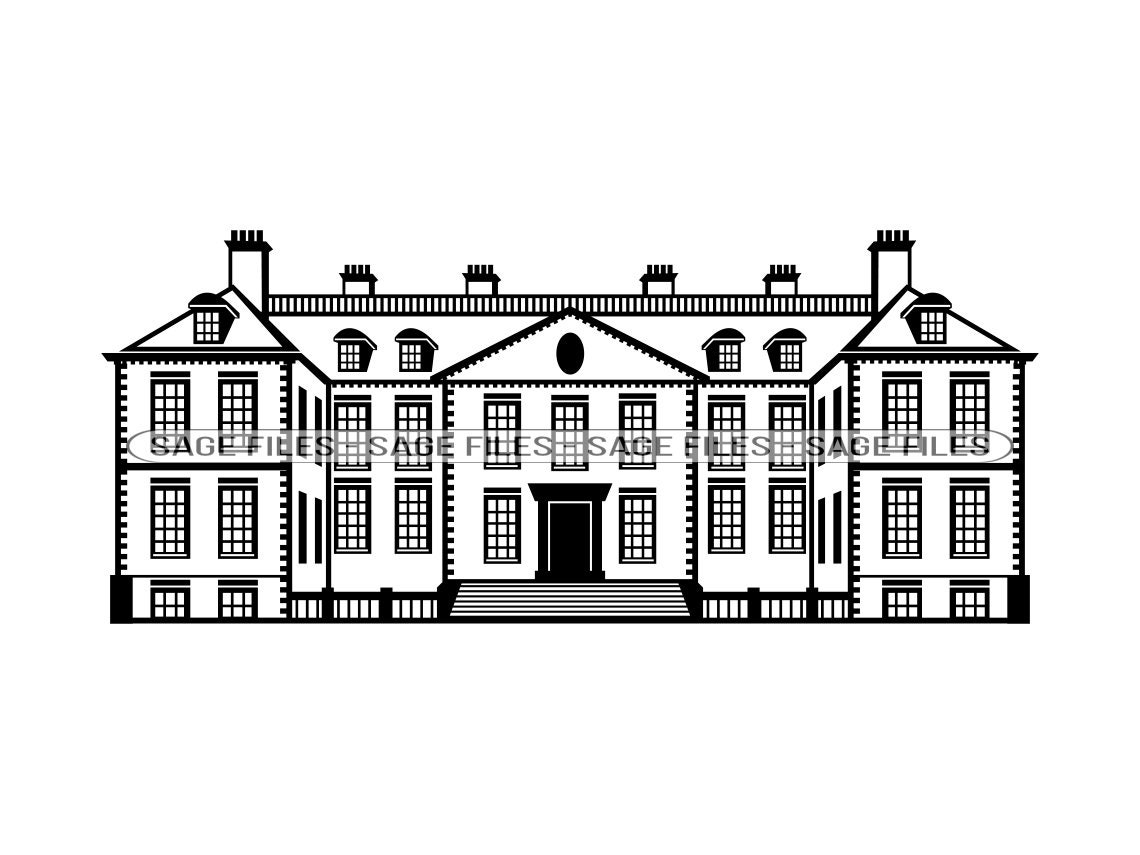 English Manor House SVG Mansion Svg House Svg Home Svg - Etsy