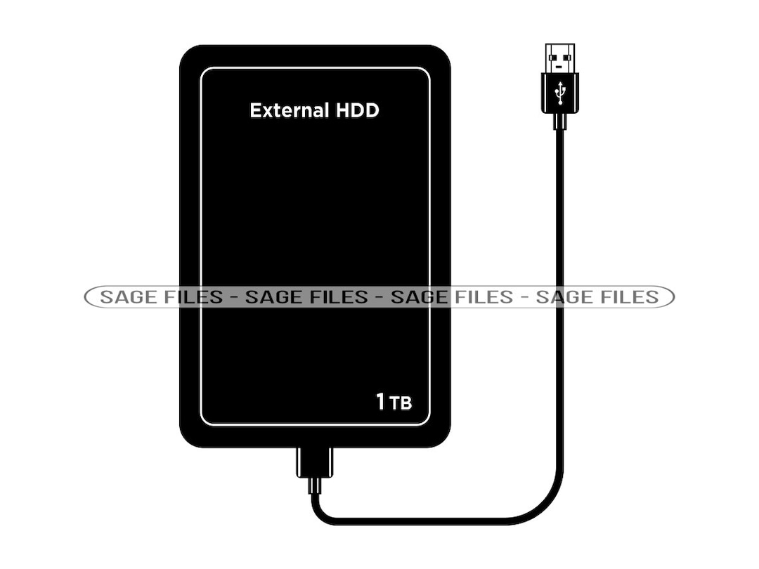 External Hard Drive SVG, Cloud Svg, Computer Svg, Memory Svg, Clipart ...