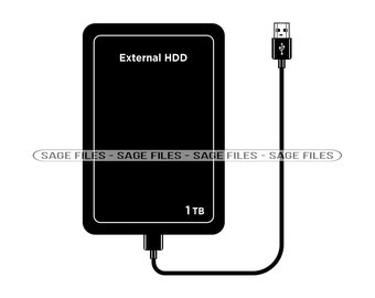 External Drive Svg - Etsy