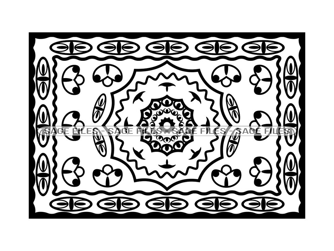 Rug SVG, Persian Rug Svg, Carpet Svg, Rug Clipart, Rug Files for Cricut ...