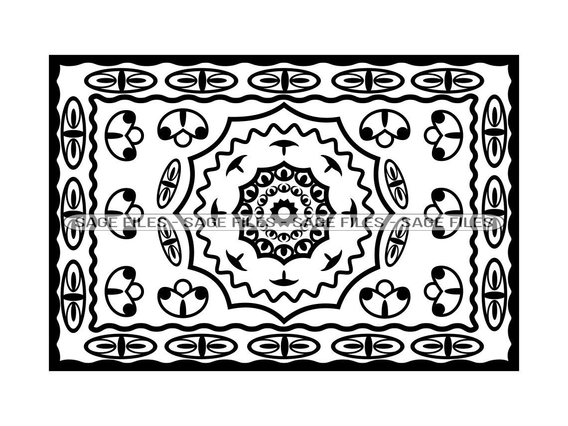 Rug SVG, Persian Rug Svg, Carpet Svg, Rug Clipart, Rug Files for Cricut ...