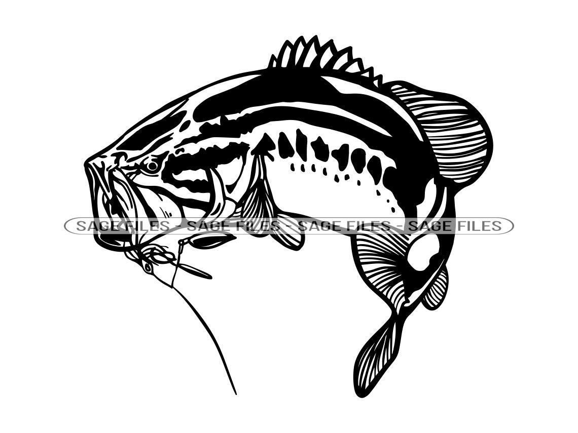 Bass Fishing 2 Svg Fishing Svg Fish Svg Fishing Cut Files - Etsy