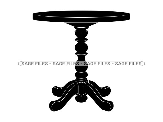 Round Table Clipart Black And White