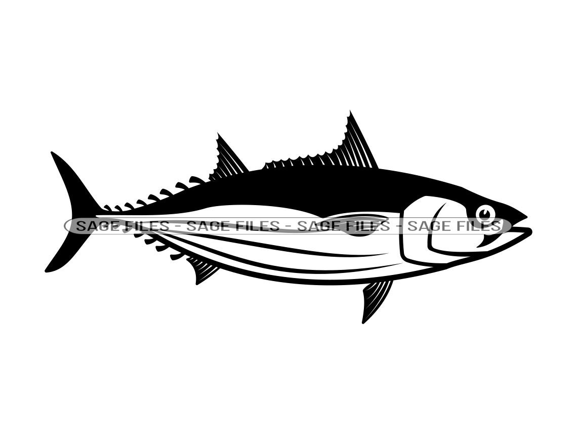 Skipjack Tuna SVG Fishing Svg Fish Svg Fishing Clipart - Etsy