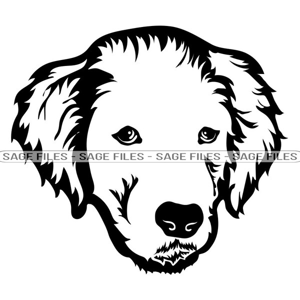 Golden Retriever Head Silhouette - Etsy