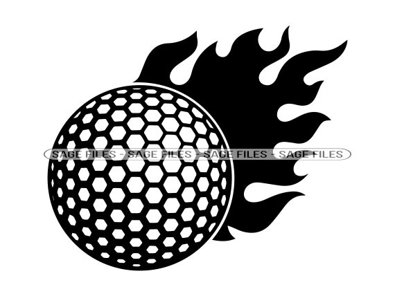Flaming Golf Ball 5 SVG Golf Svg Golfing Svg Golf Clipart - Etsy