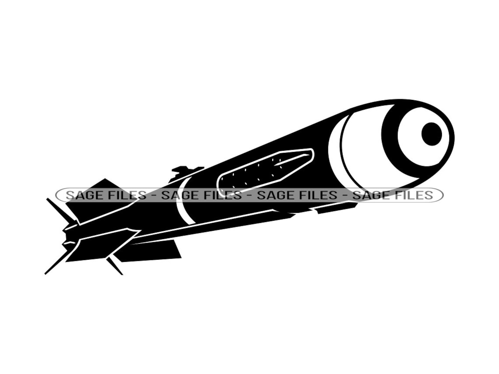 Missile Svg, Rocket Svg, Bomb Svg, Missile Clipart, Missile Files for ...