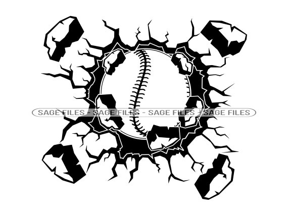 Smashing Baseball Logo SVG Baseball SVG Softball SVG - Etsy