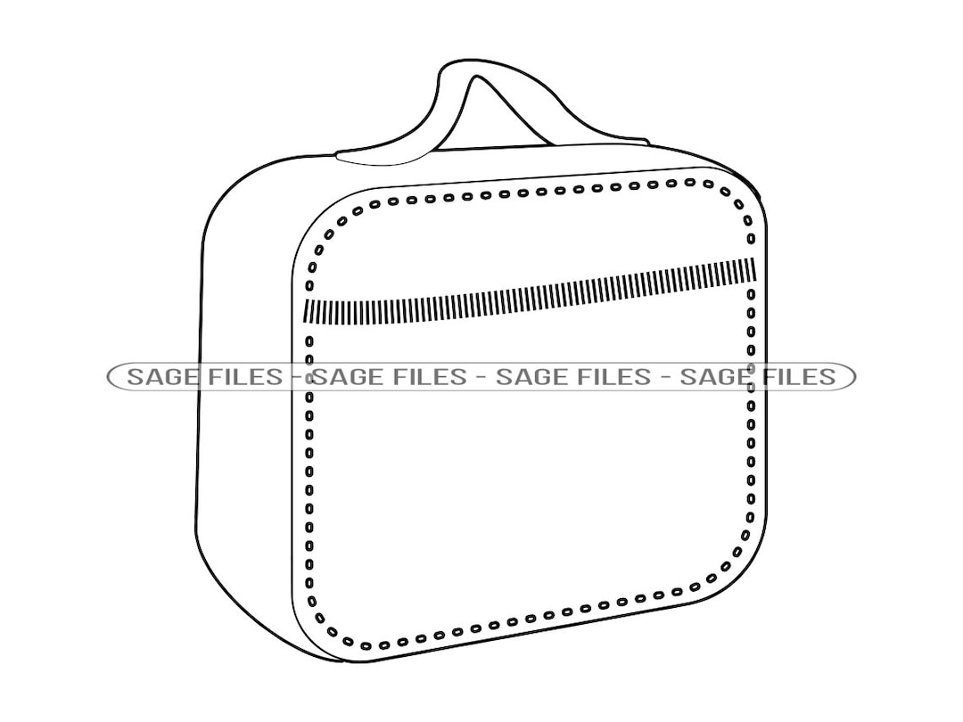 Lunchbox Outline SVG, Lunchbox SVG, Lunchbox Clipart, Lunchbox Files ...
