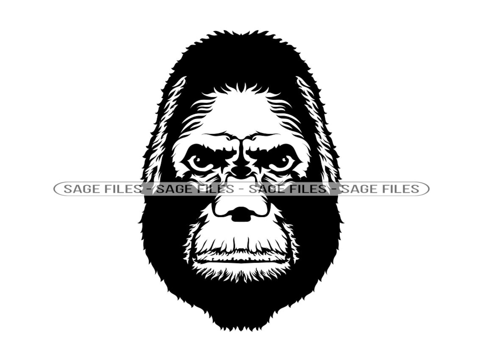 Bigfoot Head 2 SVG Bigfoot SVG Sasquatch SVG Bigfoot - Etsy