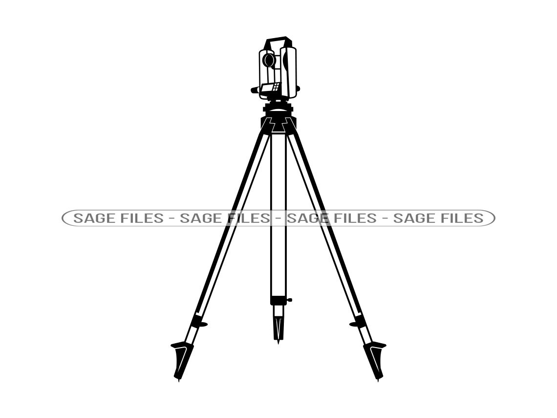 Theodolite Surveyor Tripod SVG, Architect Svg, Contractor Svg, Builder ...