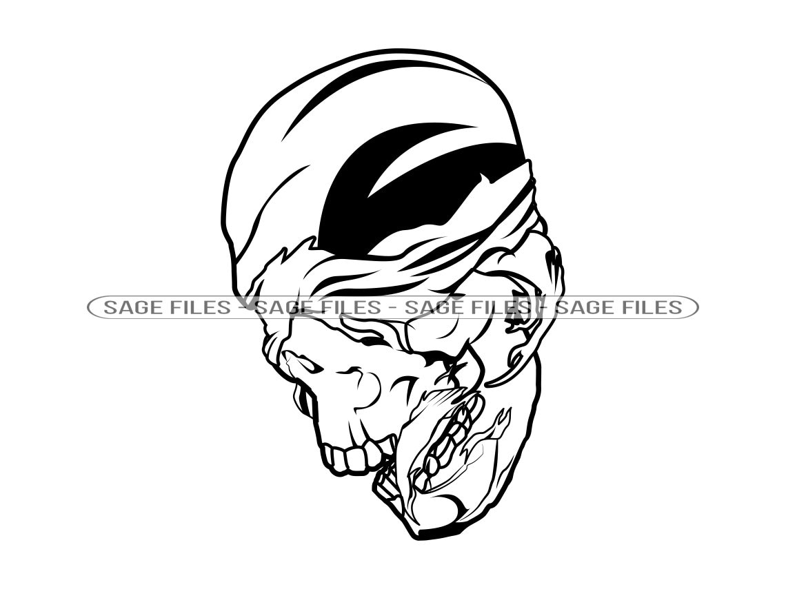 Blindfolded Skull Outline SVG Skull Svg Blindfolded Skull - Etsy Canada