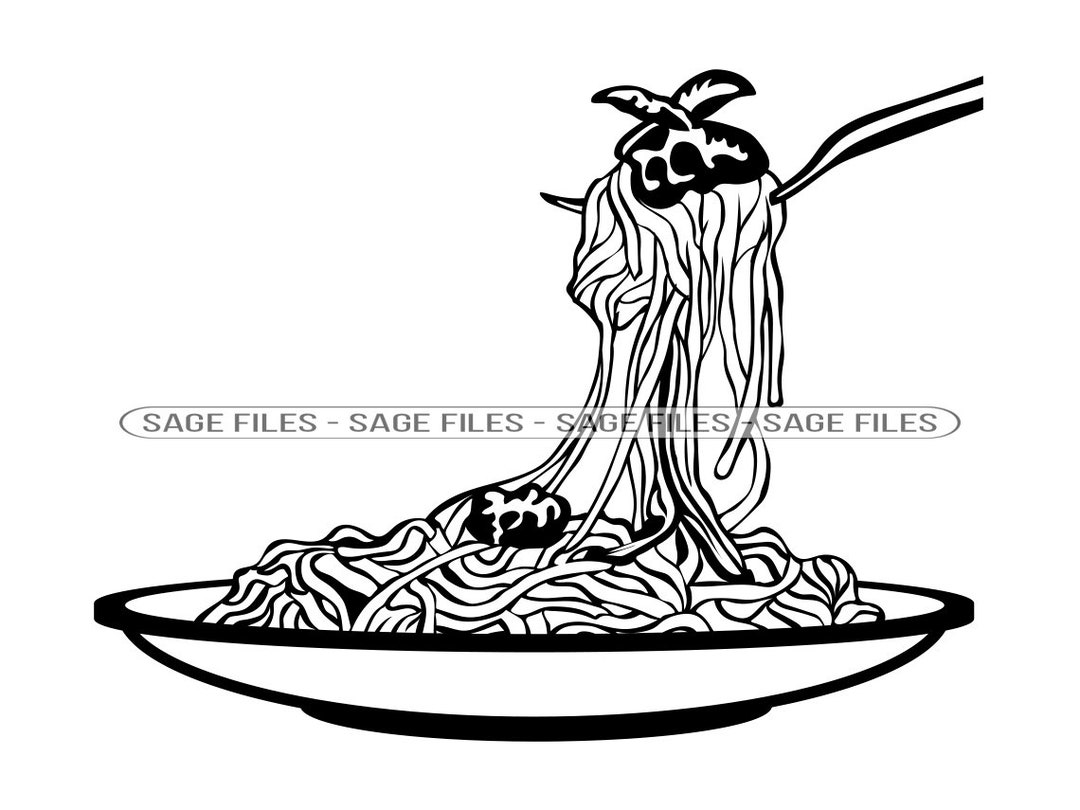 Spaghetti #2 SVG, Spaghetti SVG, Pasta Svg, Spaghetti Clipart ...