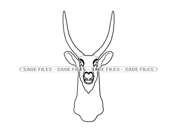 Waterbuck Outline SVG Waterbuck Mascot Svg Waterbuck Svg - Etsy