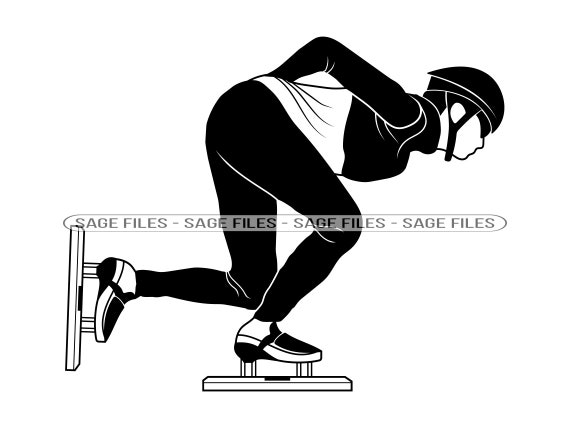 Speed Skating Clipart
