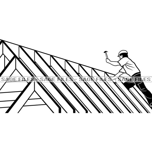 Roofer Svg - Etsy
