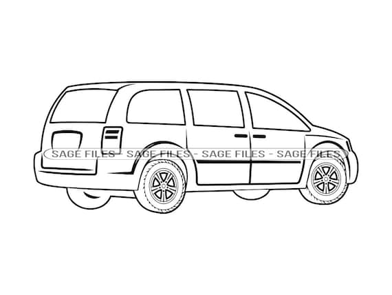 Minivan Coloring Page