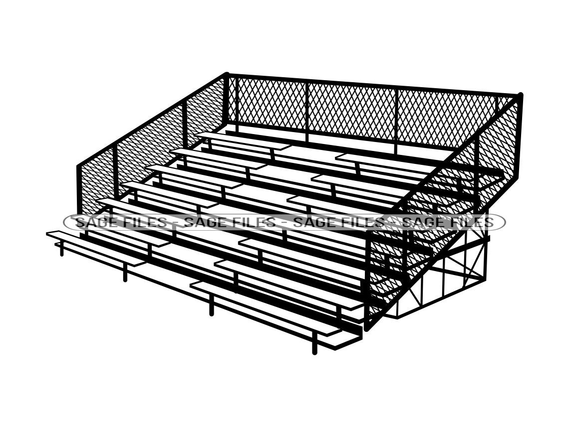 Bleachers SVG Sport Svg Stadium Svg Bleachers Clipart - Etsy France