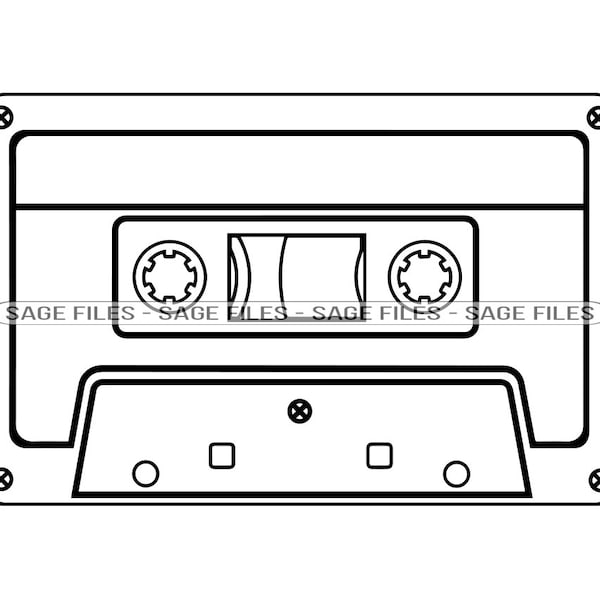 Cassette Tape Outline Png - Etsy
