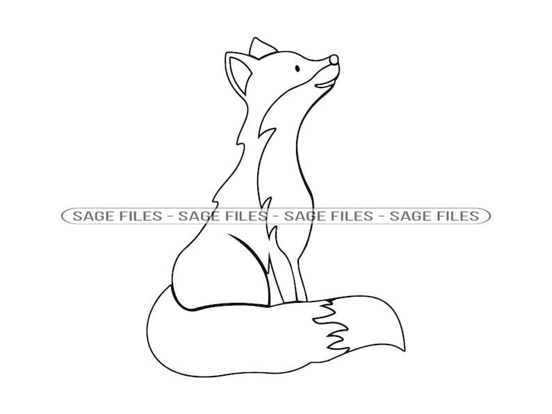 Fuchs Umriss SVG, Fuchs SVG, Fuchs Maskottchen SVG, Süßer Fuchs, Fuchs ...