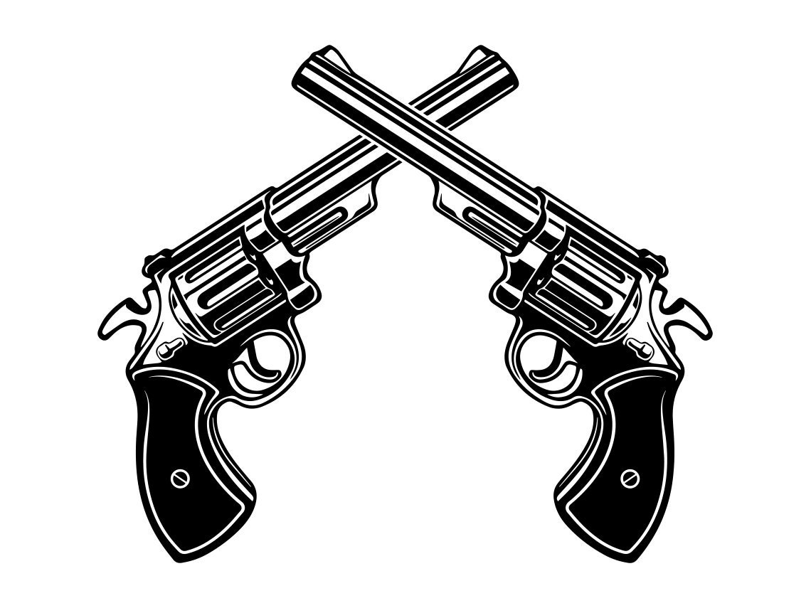 Gun Logo 3 Svg Revolver SVG Gun SVG Pistol SVG Weapon | Etsy