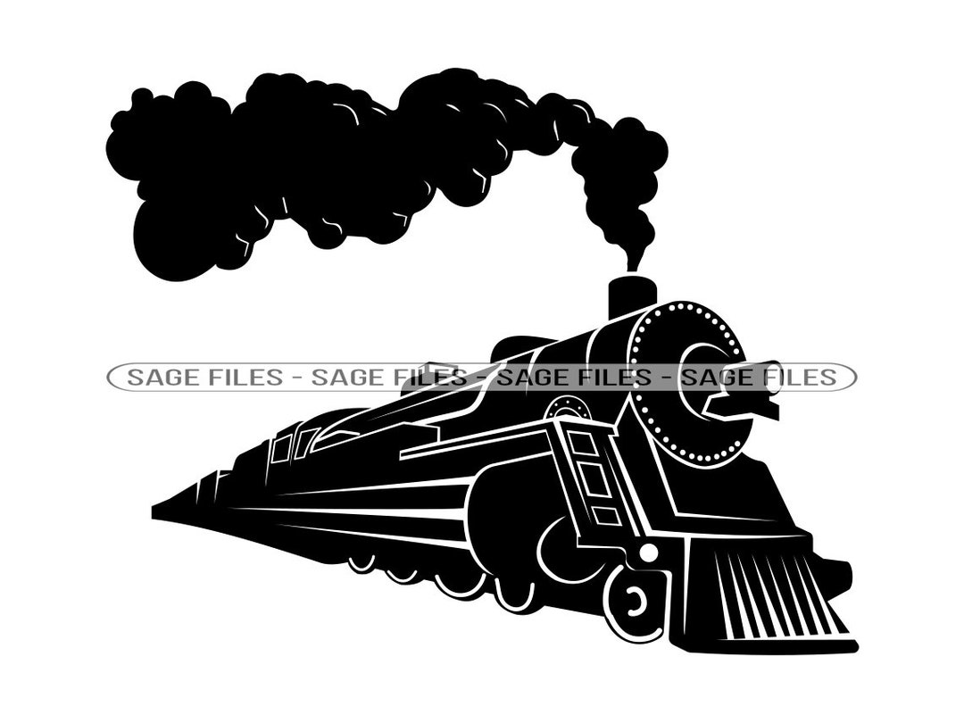 Steam Train #2 Svg, Train Svg, Steam Engine Svg, Locomotive Svg, Train ...