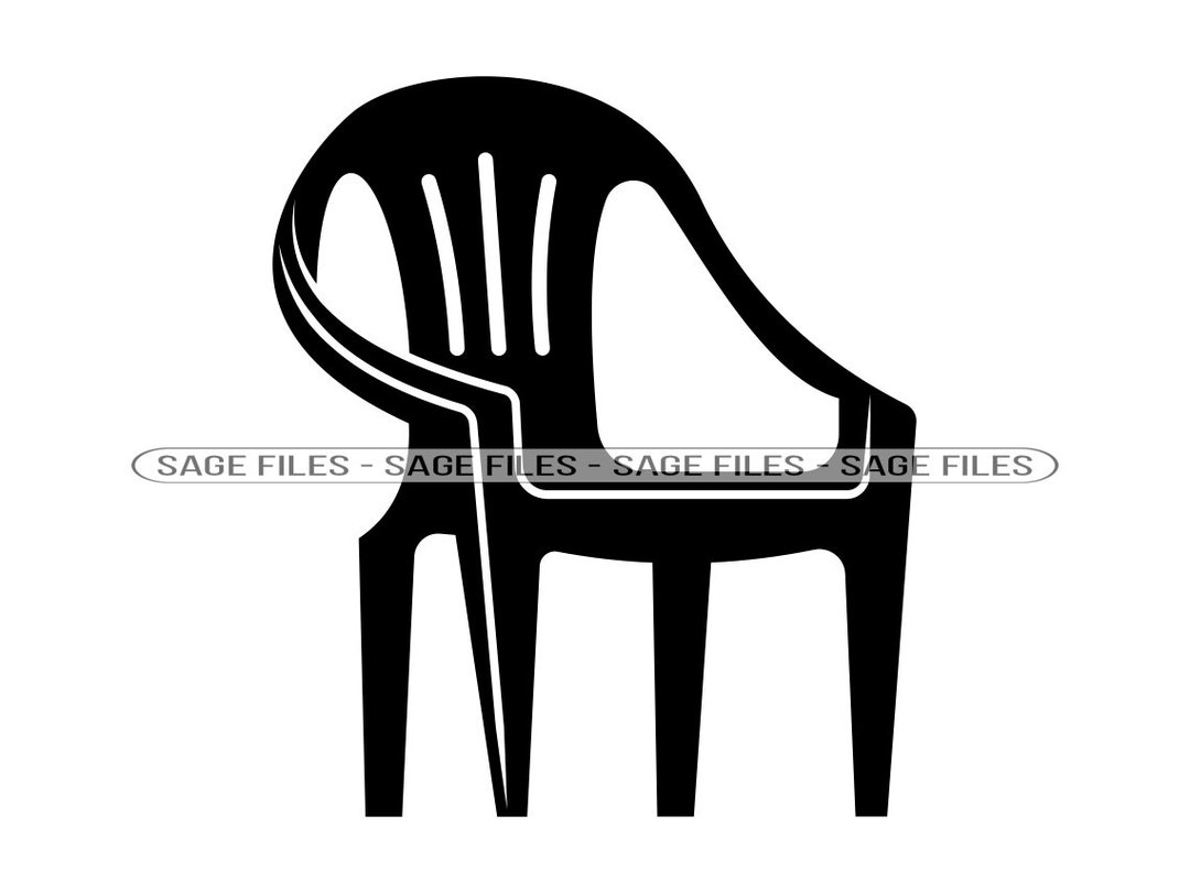 Plastic Chair SVG, Chair SVG, Plastic Chair Clipart, Plastic Chair ...
