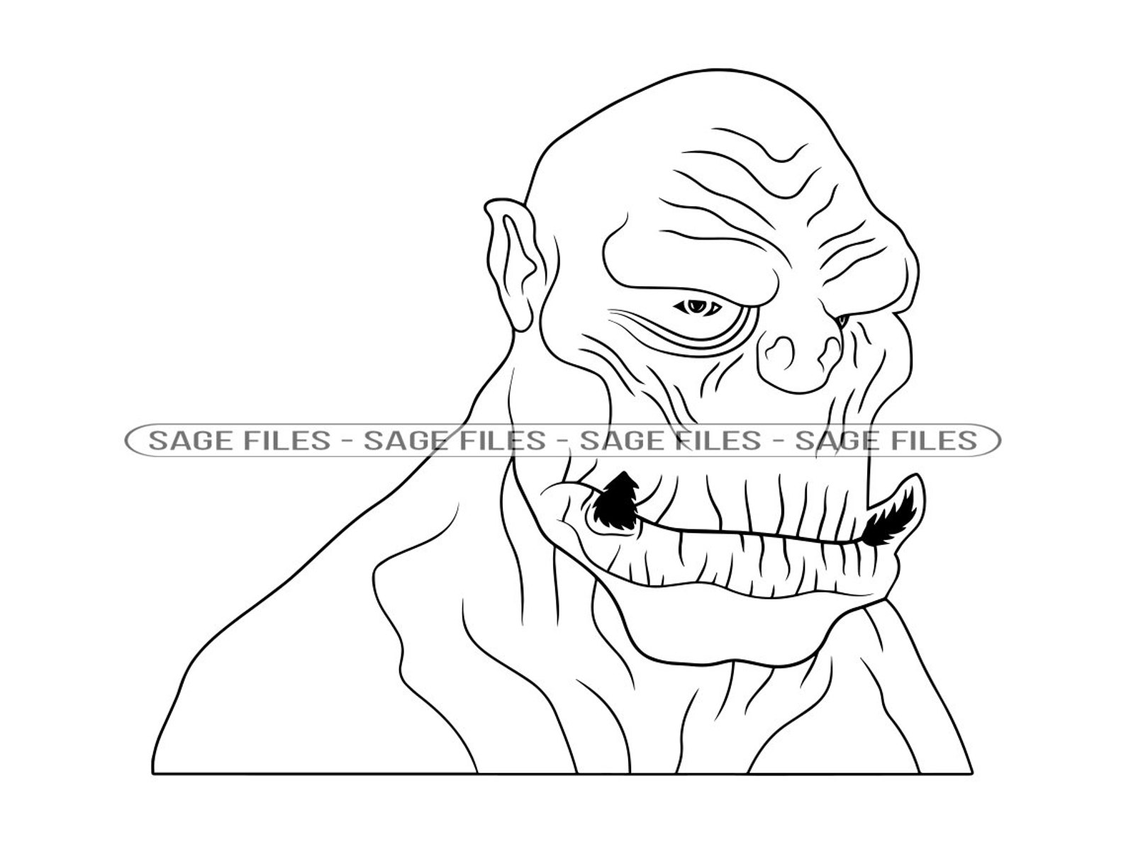 Orc Outline SVG Orc SVG Troll Svg Goblin Svg Orc Clipart - Etsy