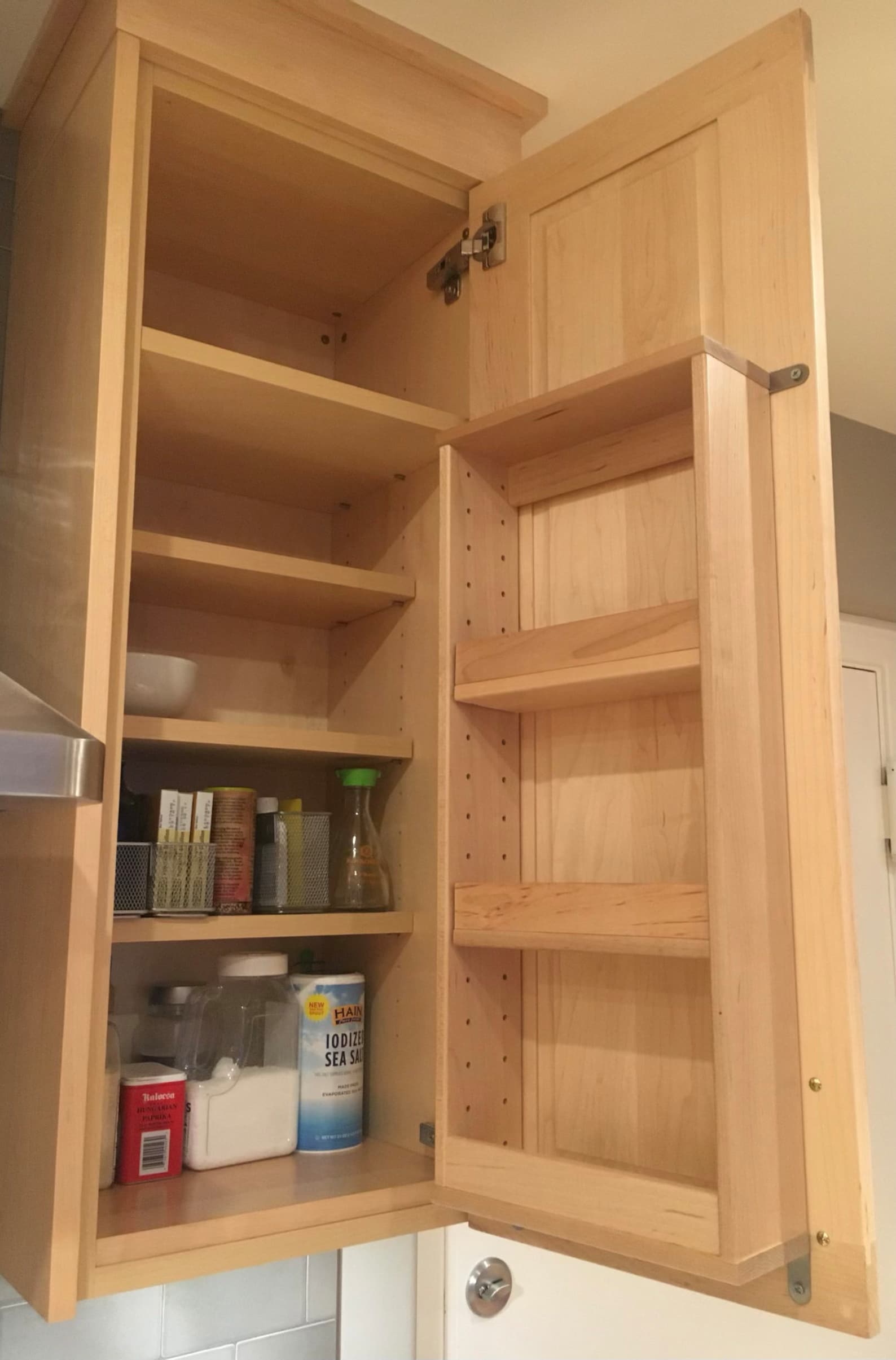 Customizable Behind the Door Spice Rack With Adjustable Shelves - Etsy
