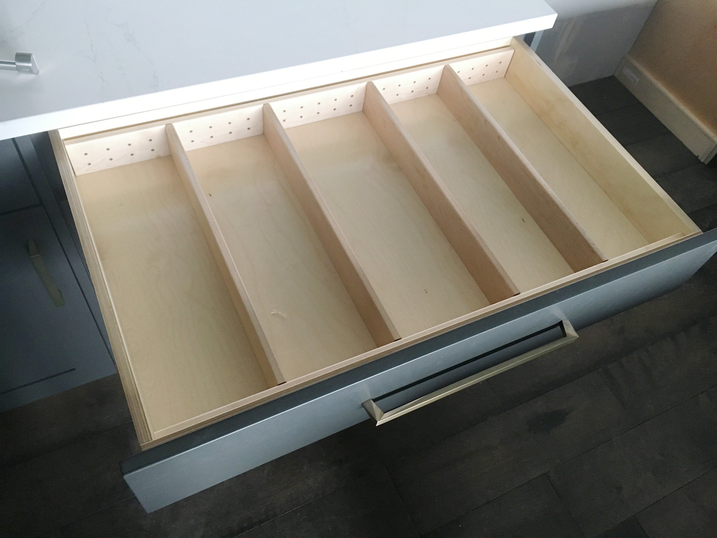 Custom Adjustable Standard Height (2-1/4") Solid Wood Drawer Divider ...