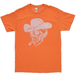 Cowboy Skeleton Rhinestone Bling Bling Short Sleeve T-shirt - Etsy