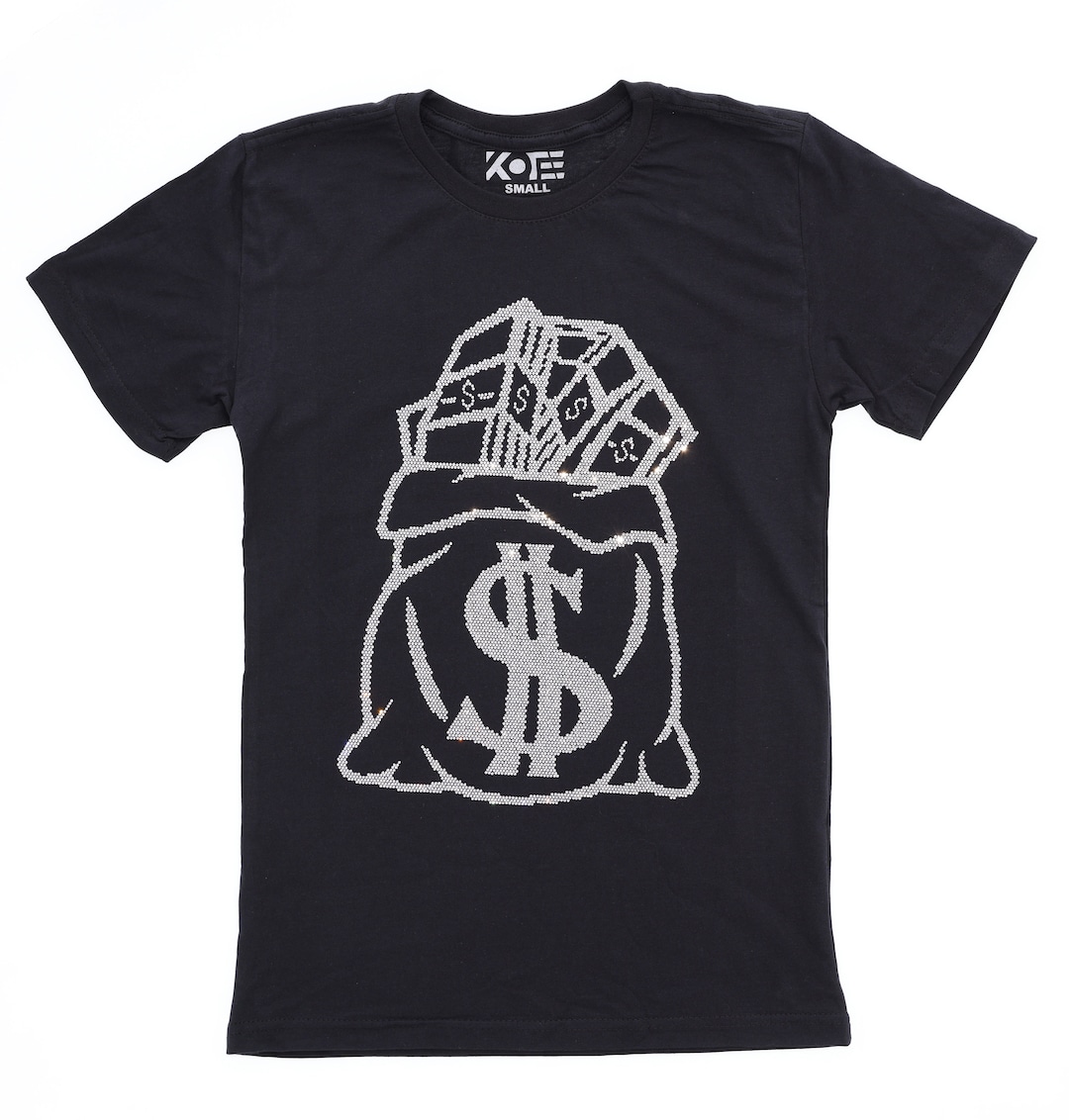Rhinestone Money Bag T-shirt: Wealth & Success Tee - Etsy