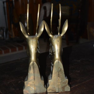Vintage Brass Bookends Buck, Deer, Stag, Reindeer - Etsy