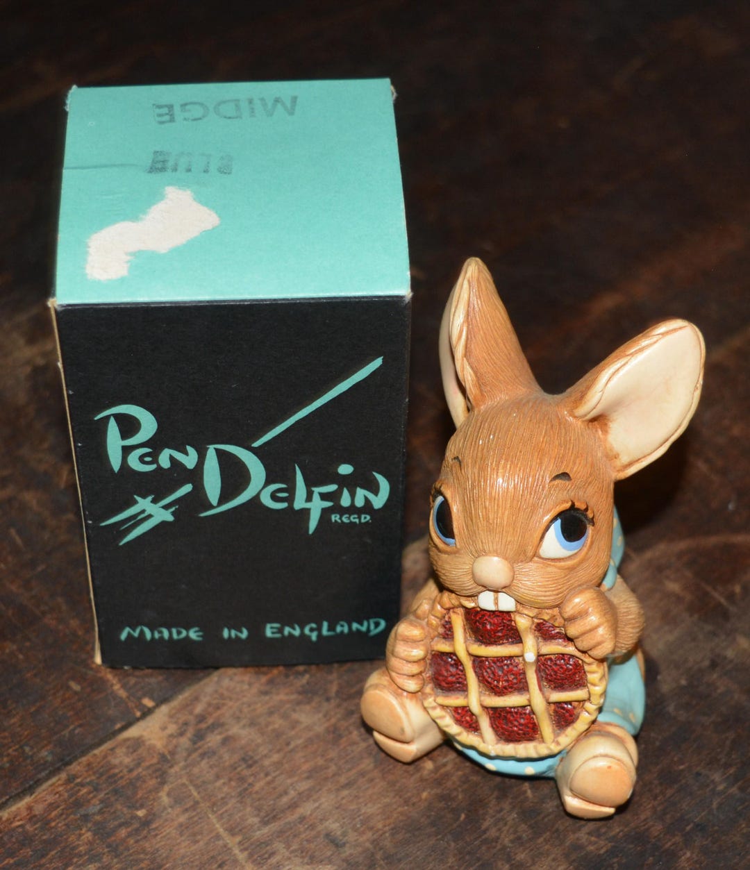 Vintage Pen Delfin Hand Painted Stonecraft Blue Midge in Original Box ...